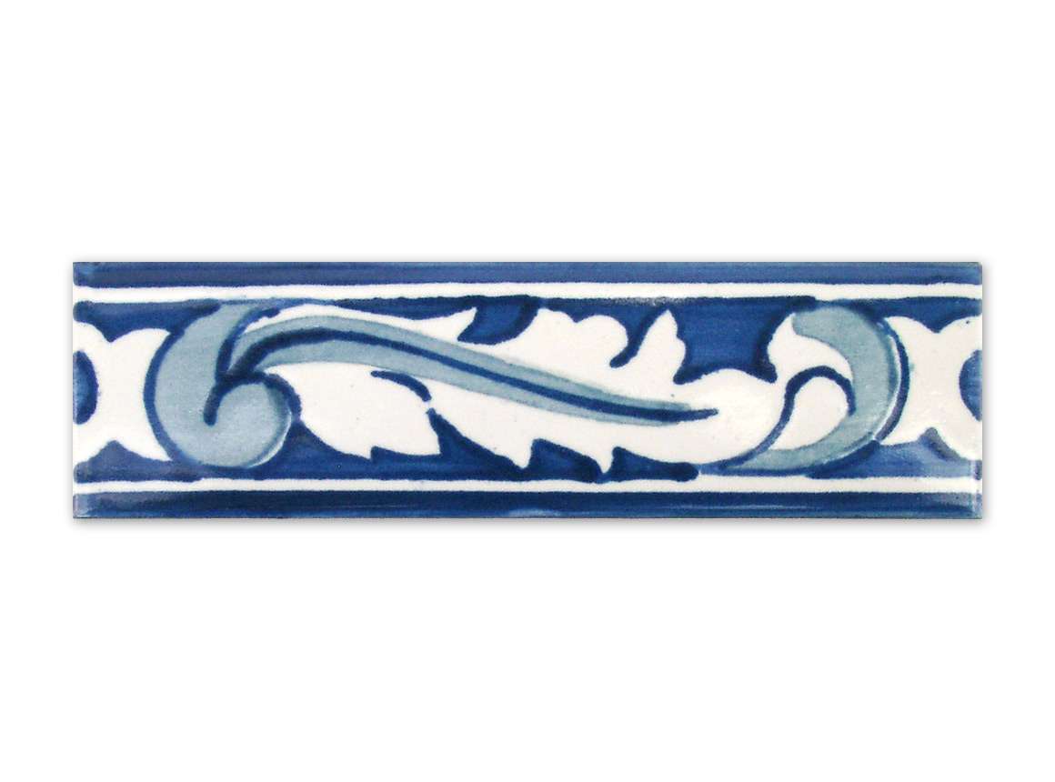 Border tile from Portugal, design Vila Franca , right-hand pattern ...